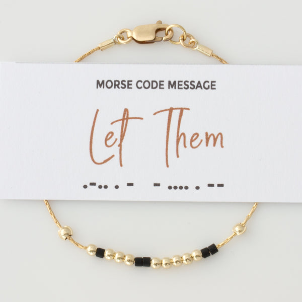 Let Them Morse Code Bracelet - LEILA