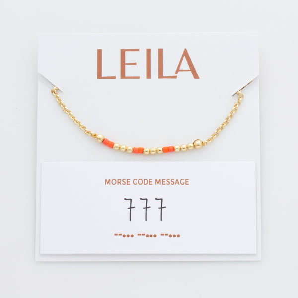 Angel Numbers Morse Code Bracelet - LEILA