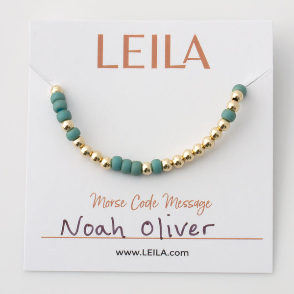Custom Bubble Morse Code Bracelet - LEILA