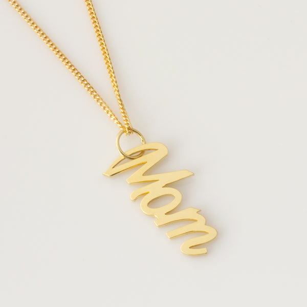 Mom Script Necklace - LEILA